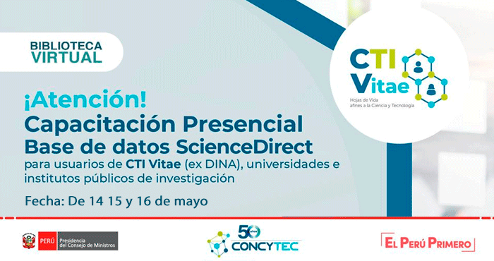 Capacitación Presencial Concytec Uso De La Base De Datos Sciencedirect