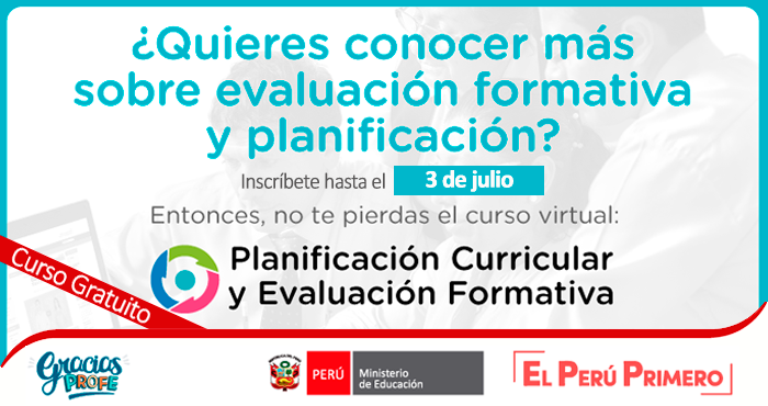 (Curso Virtual) MINEDU: Planificación Curricular y Evaluación Formativa