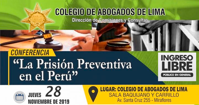 (Conferencia Gratuita) La Prisión Preventiva en el Perú