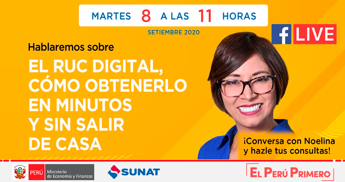 SUNAT transmitirá en vivo: El RUC Digital, como obtenerlo en minutos sin salir de casa