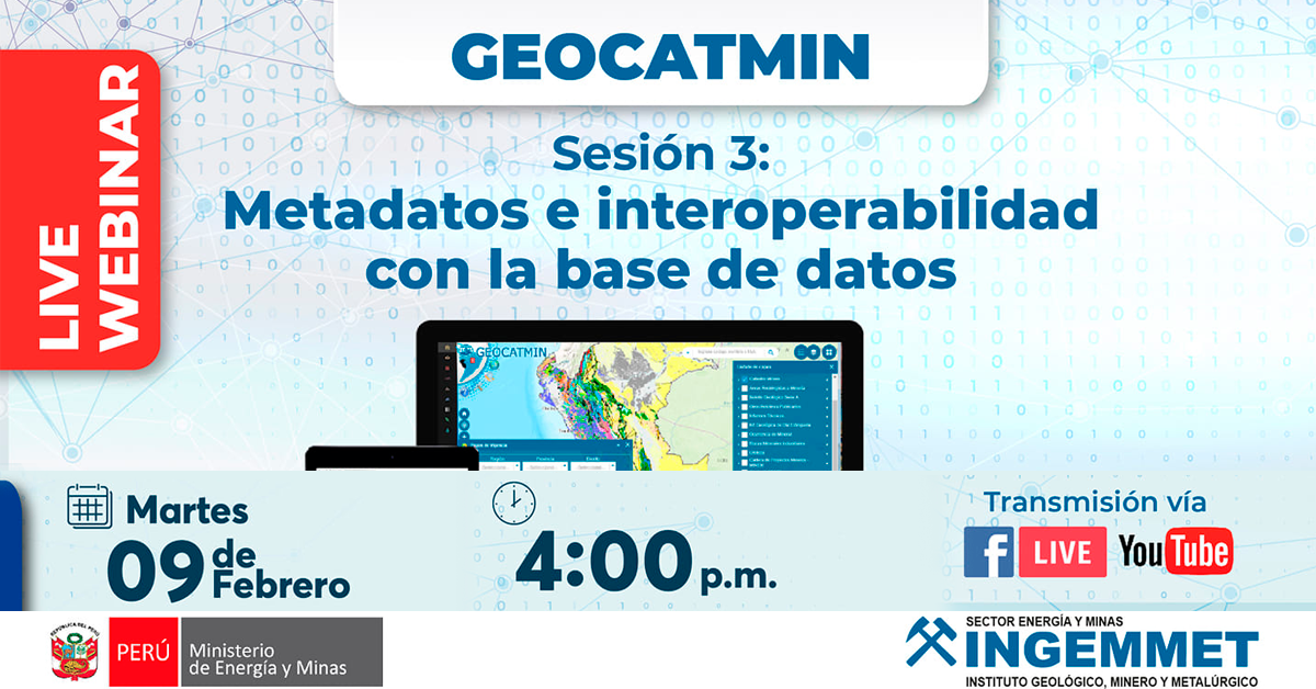 (Webinar Gratuito) INGEMMET: GEOCATMIN: Metadatos e interoperabilidad ...