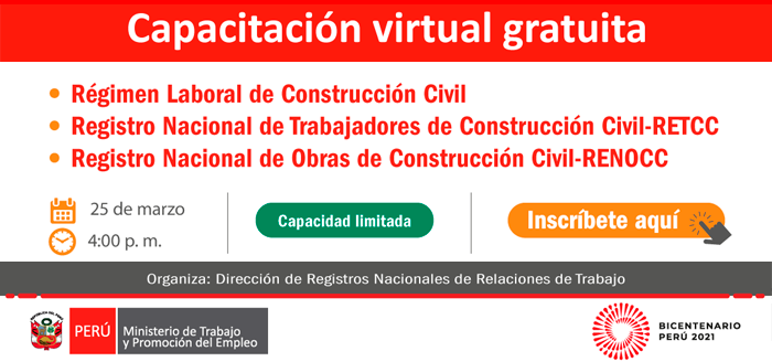 (Capacitación Virtual Gratuita) MINTRA: Registro Laboral de ...