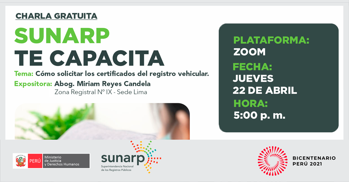 (Charla Virtual Gratuita) SUNARP: Cómo solicitar los certificados del ...