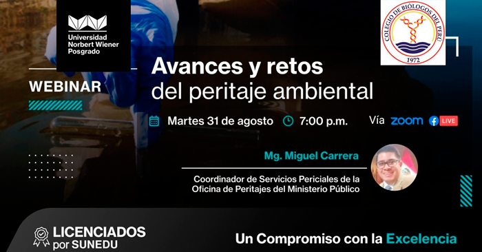 Webinar Gratuito sobre Avances y retos del Peritaje Ambiental