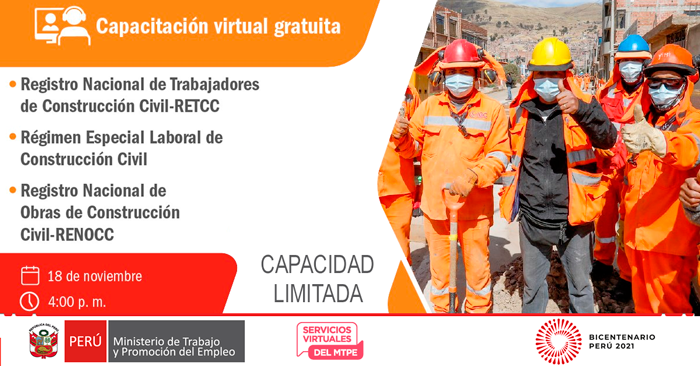 (Capacitación Virtual Gratuita) MTPE: Régimen Especial Laboral de ...