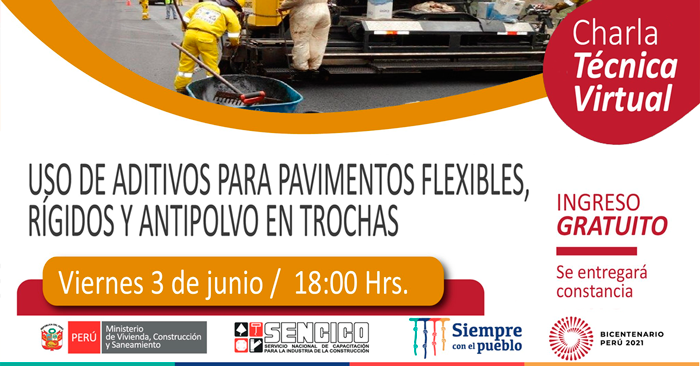 (Charla Virtual Gratuita) SENCICO: Uso de aditivos para pavimentos ...