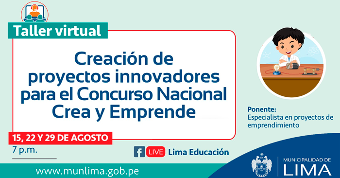 Taller virtual gratuito de creación de proyectos innovadores para el ...