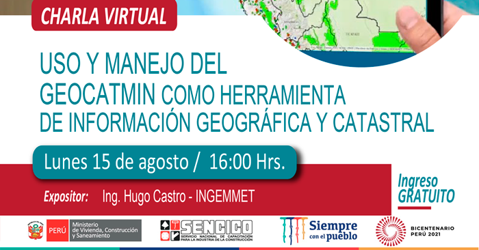 Charla virtual gratuita sobre el uso y manejo de geocatmin como ...