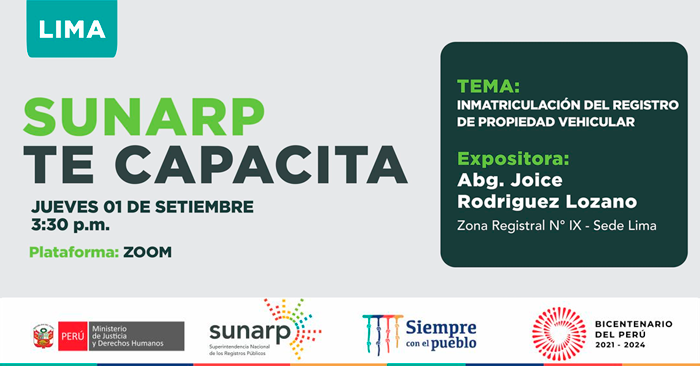 (Charla Virtual Gratuita) SUNARP: Inmatriculación del registro de ...
