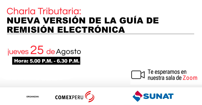 Charla Virtual Acerca De La Nueva Versión De La Guía De Remisión