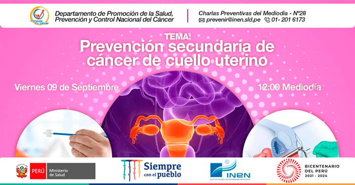 (Charla Virtual Gratuita) INEN: Prevención secundaria de cáncer de ...