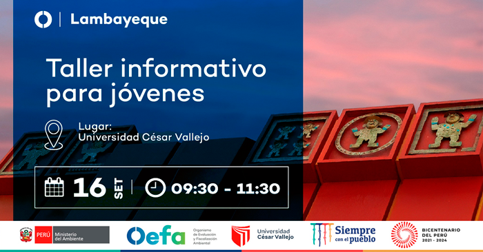 OEFA desarrollara un taller informativo presencial para jóvenes