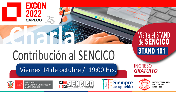 Charla presencial gratuita sobre la contribución al SENCICO