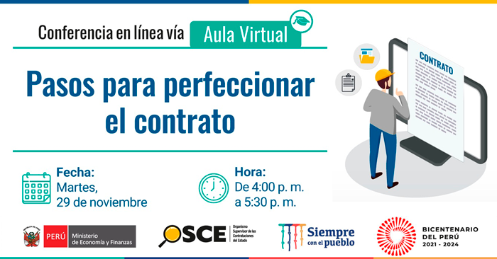 (Conferencia Virtual Gratuita) OSCE: Pasos para perfeccionar el contrato