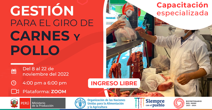 Capacitación virtual gratuita sobre gestión para el giro de carnes y pollo