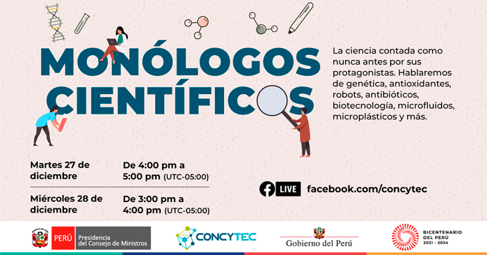 CONCYTEC te invita a participar de una nueva edición de Monólogos ...