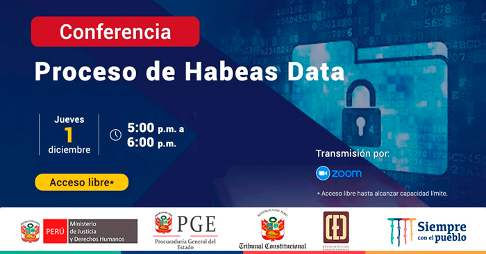 Conferencia virtual gratuita sobre el proceso de Habeas Data