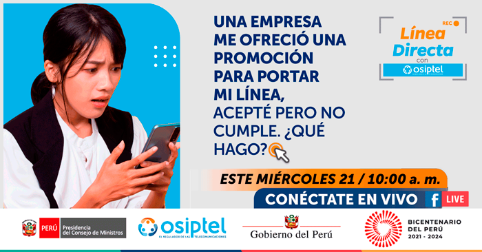 OSIPTEL te invita a conocer que hacer si una empresa operadora no ...