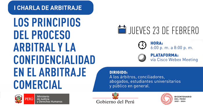 (Charla Virtual Gratuita) MINJUS: Los principios del proceso arbitral y ...
