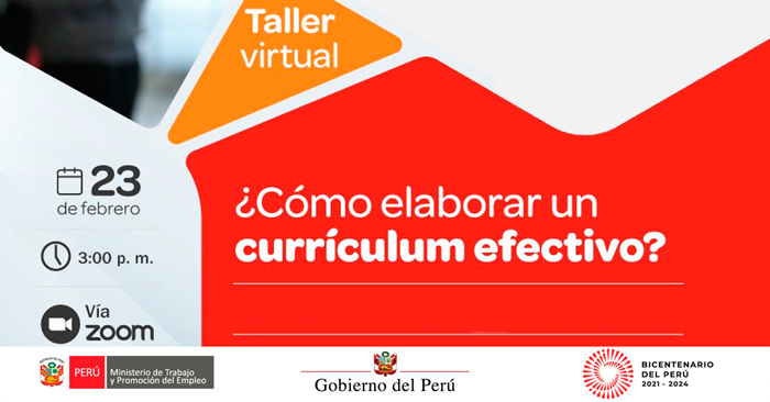 (Taller Virtual Gratuito) MTPE: ¿Cómo elaborar un currículum efectivo?