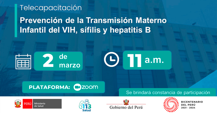 Capacitación virtual sobre la prevención de la transmisión materno infantil del VIH, sífilis y ...