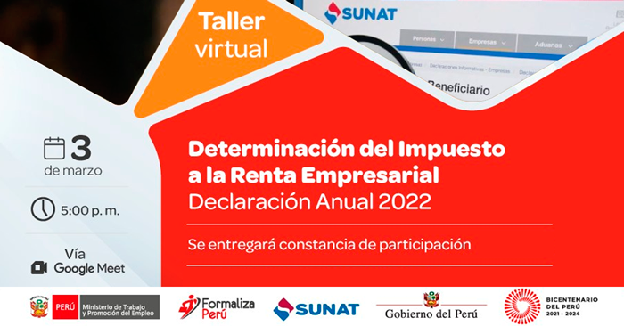 Taller Virtual Gratuito De Determinación Del Impuesto A La Renta
