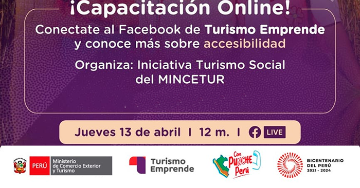 Capacitación online "la Iniciativa Turismo Social del MINCETUR"
