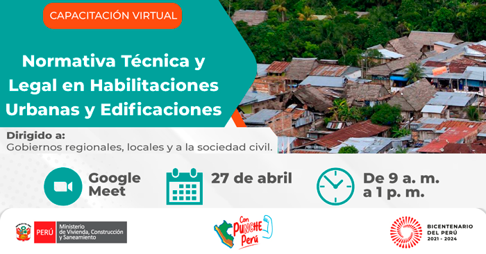 Capacitación online "Normativa Técnica y Legal en Habilitaciones Urbanas y Edificaciones"