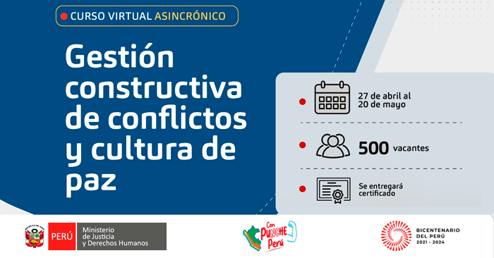 Curso online "Gestión Constructiva de Conflictos y Cultura de Paz" del ...