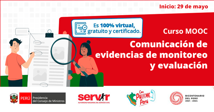 Curso online gratis certificado MOOC "Comunicación de Evidencias de Monitoreo y Evaluación"