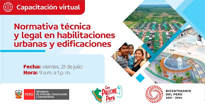 Capacitación online "Normativa Técnica y Legal en Habilitaciones Urbanas y Edificaciones"