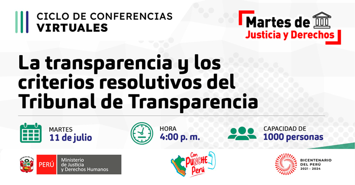 Conferencia virtual "La transparencia y los criterios resolutivos del ...