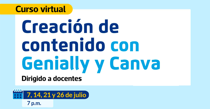 Curso online gratis "Creación de contenido educativo de alto impacto con Genially y Canvas"