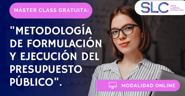 Máster Class online gratis "Metodología de Formulación y Ejecución del Presupuesto Público"