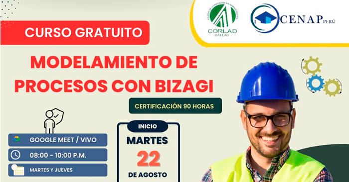 Curso gratis online "Modelamiento de Procesos con BIZAGI" de CENAP PERÚ