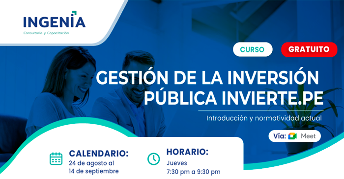 Curso online gratis "Gestión de la inversión pública INVIERTE.PE" de ...