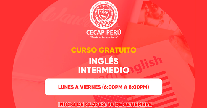 Curso gratis online "Ingles nivel intermedio" de CECAP PERÚ