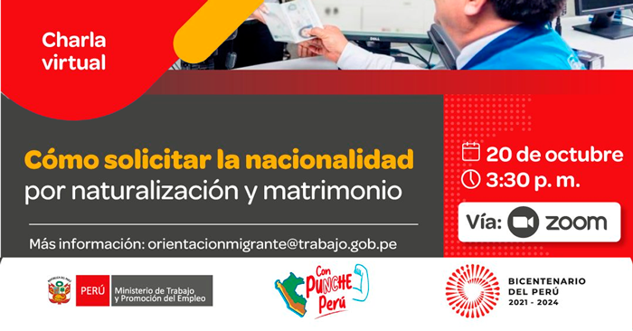 Charla online gratis "Cómo solicitar la nacionalidad por naturalización ...