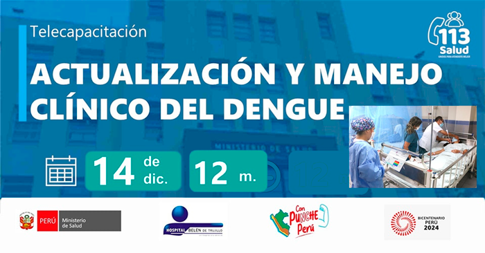 Capacitación online "Actualización y manejo clínico del dengue" del MINSA