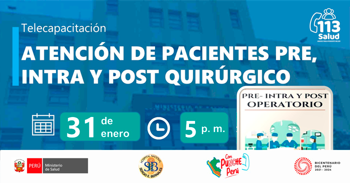 Capacitación online gratis "Atención de pacientes pre, intra y post ...