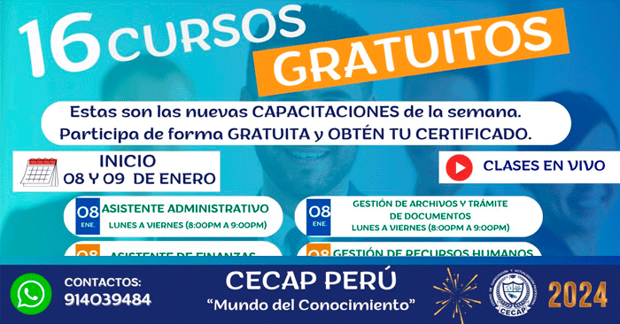 Cursos gratis online de CECAP PERÚ