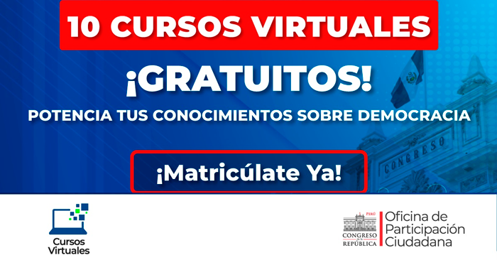 Cursos gratis online del Congreso de la República del Perú