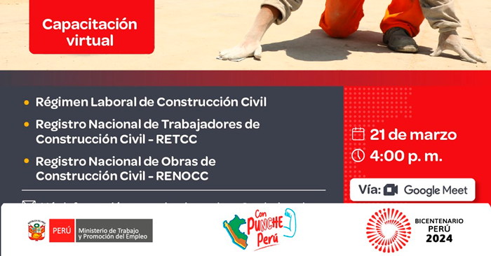 Capacitación online gratis "Régimen Especial Laboral de Construcción ...