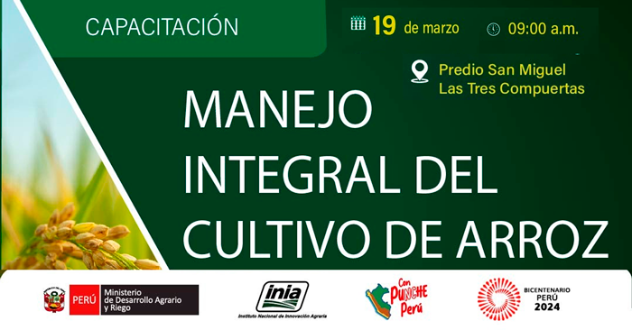 Curso presencial "Manejo Integrado del Cultivo de Arroz" del INIA