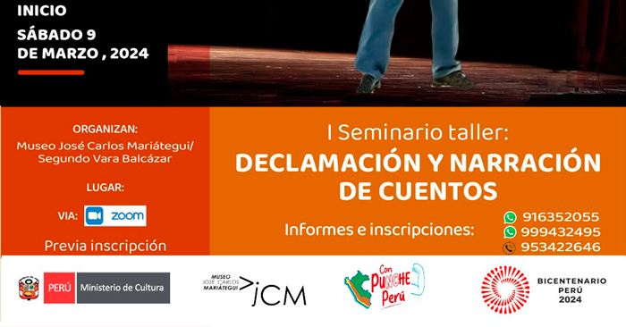 Seminario online "Declamación y narración de cuentos" del Museo José ...