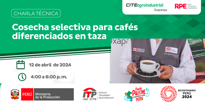Charla online "Cosecha selectiva para cafes diferenciados en taza"