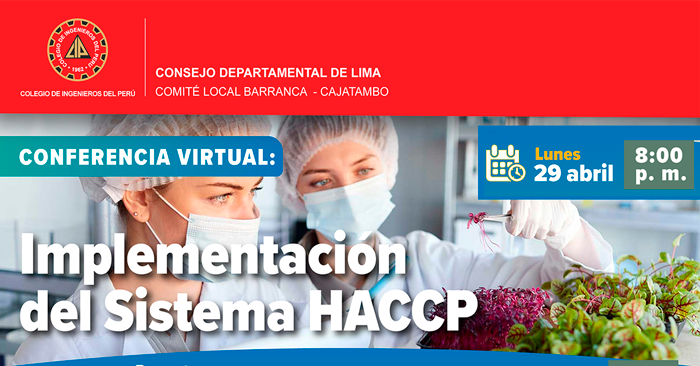 Conferencia online gratis "implementación del sistema HACCP"