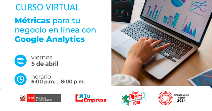Curso online "Métricas para tu negocio en línea con Google Analytics" de PRODUCE