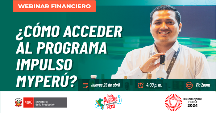 Webinar online "Como acceder al Programa IMPULSO MYPERU"