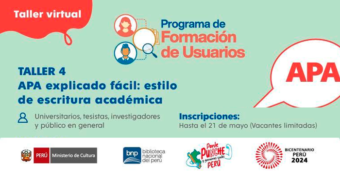 Taller virtual gratis "APA explicado fácil: estilo de escritura ...